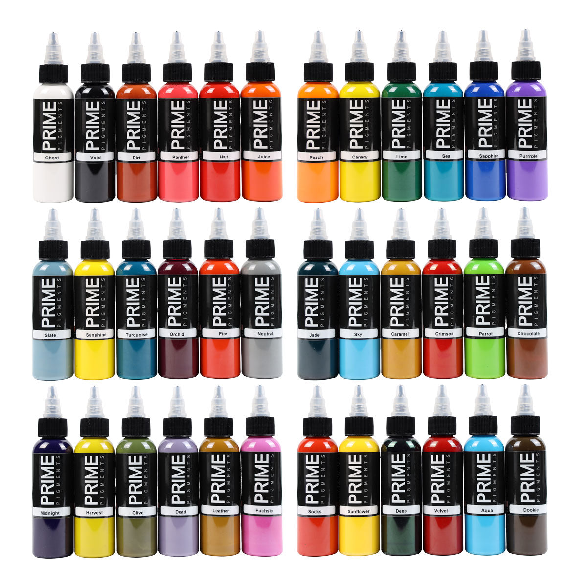 36 Color Artisan Set | Prime Pigments – Needlejig Tattoo Supply